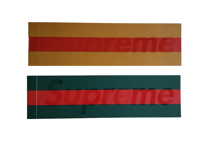 Supreme "Gucci" Box Logo Sticker Set - HypeAnalyzer
